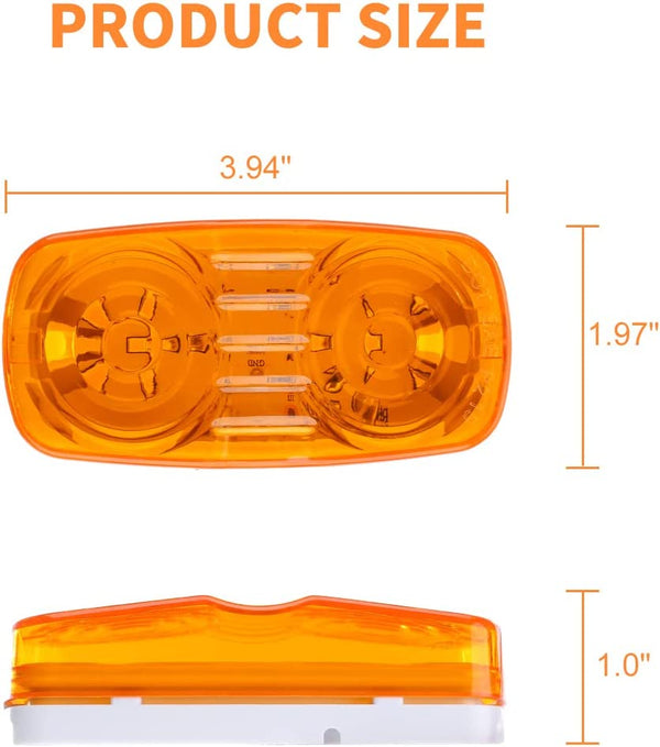 Trailer Side Marker Led Light Double Bullseye, 12 Diodes | Limicar ...