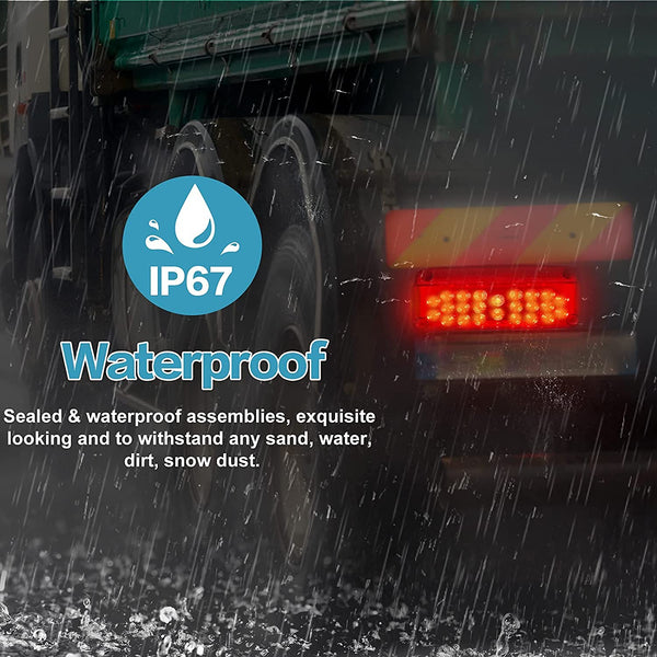 2PCS Rectangle Red LED RV Stop/Turn/Tail Lights – LIMICAR LED Trailer ...