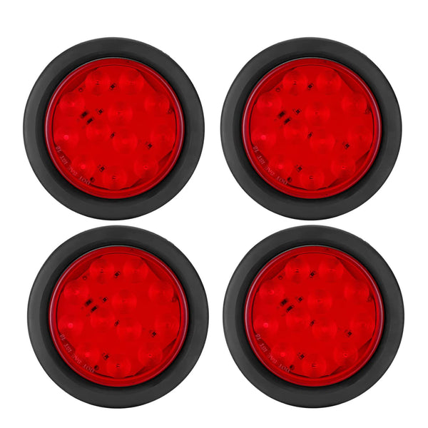 4 Inch Round 4 Red LED Stop/Turn/Tail Lights – LIMICAR LED Trailer ...